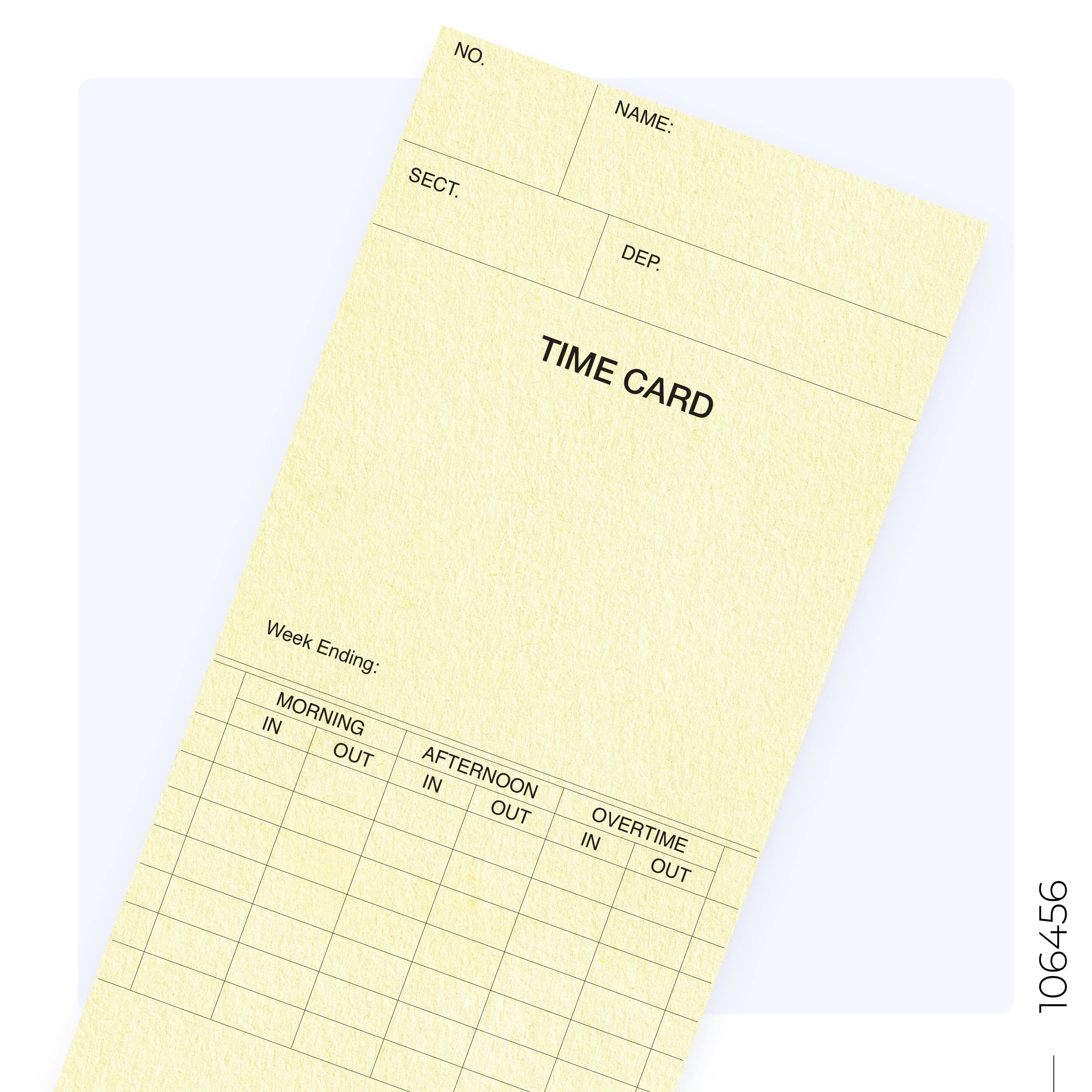 106456 Weekly Clocking Cards (Quantity 1000) – Clocking Systems