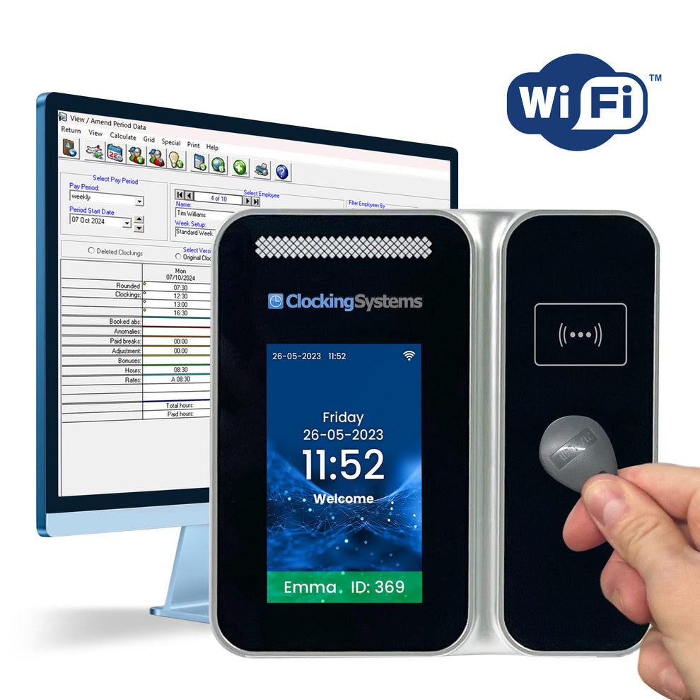 TotalTime RFID Proximity Card or Keyfob Clocking Machine with Software ...